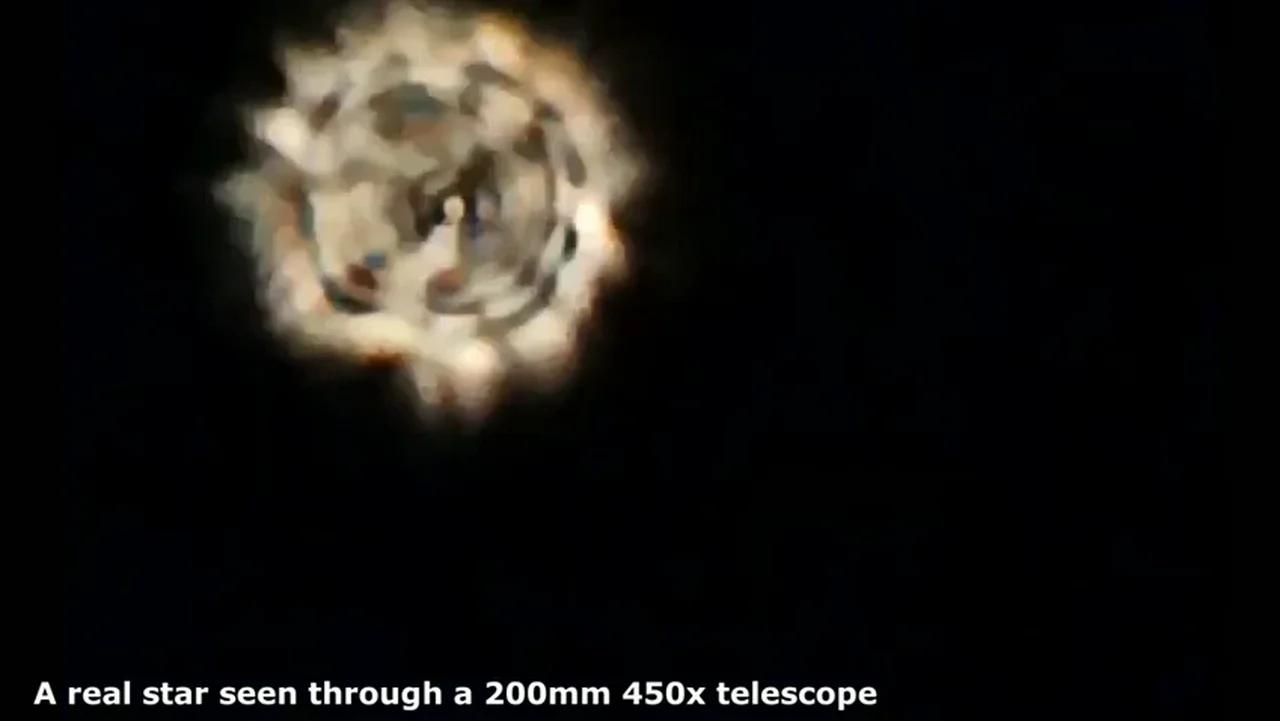 Footage of a Real Star using a 200mm 450x Telescope