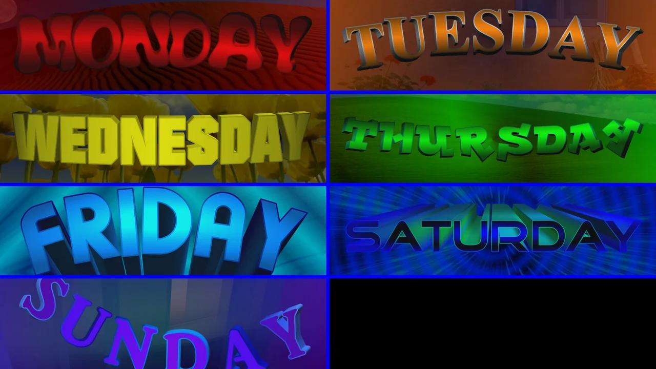 Days of the Week Wallpaper Collection
