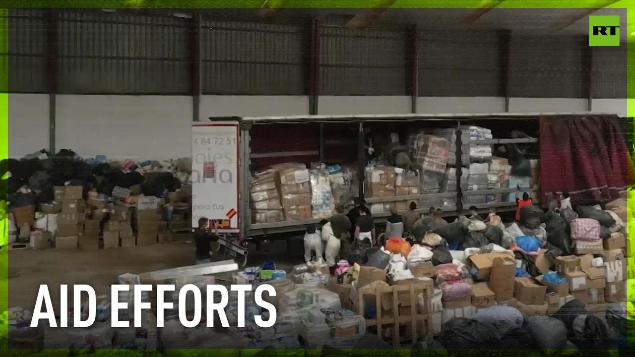 Valencia receives truckloads of humanitarian aid donations