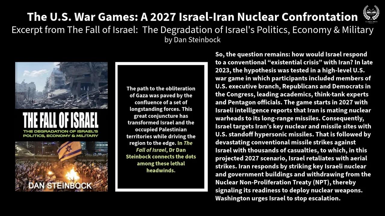 The U.S. War Games: A 2027 Israel-Iran Nuclear Confrontation