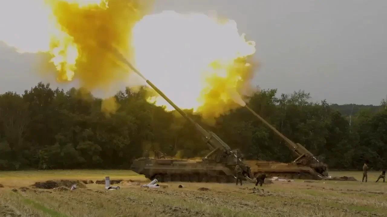 RF 203-mm self-propelled artillery units Malka active in Ukraine