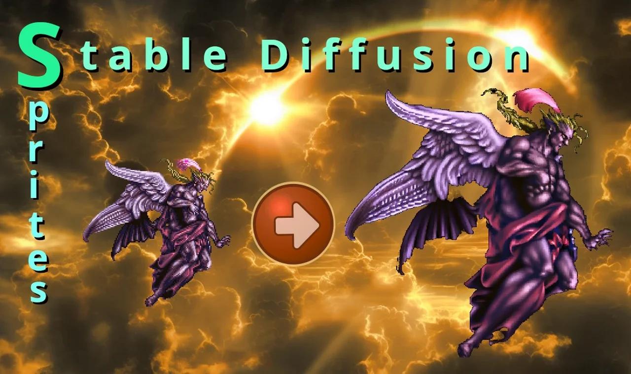 Upscale Sprite Art Using Stable Diffusion