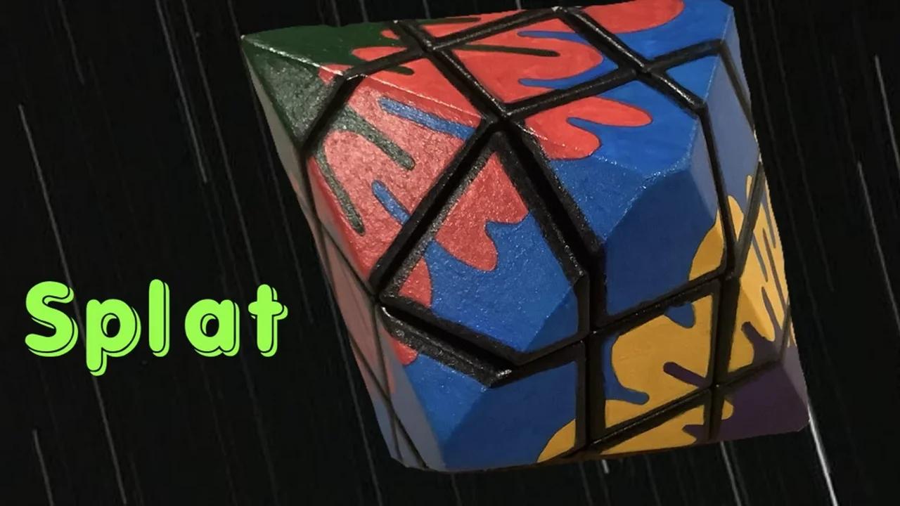 “Splat”— Hand painted Rubik’s cube