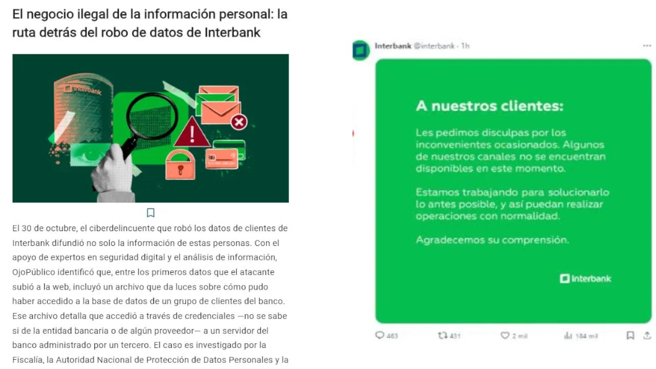 Tres detalles paralelos al escándalo de la fuga de datos de Interbank