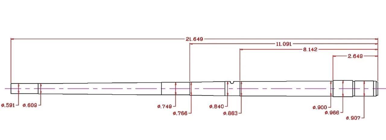 AK47-6GM 21.5d 8x57mm Yugoslavian M76 Rifle Barrel