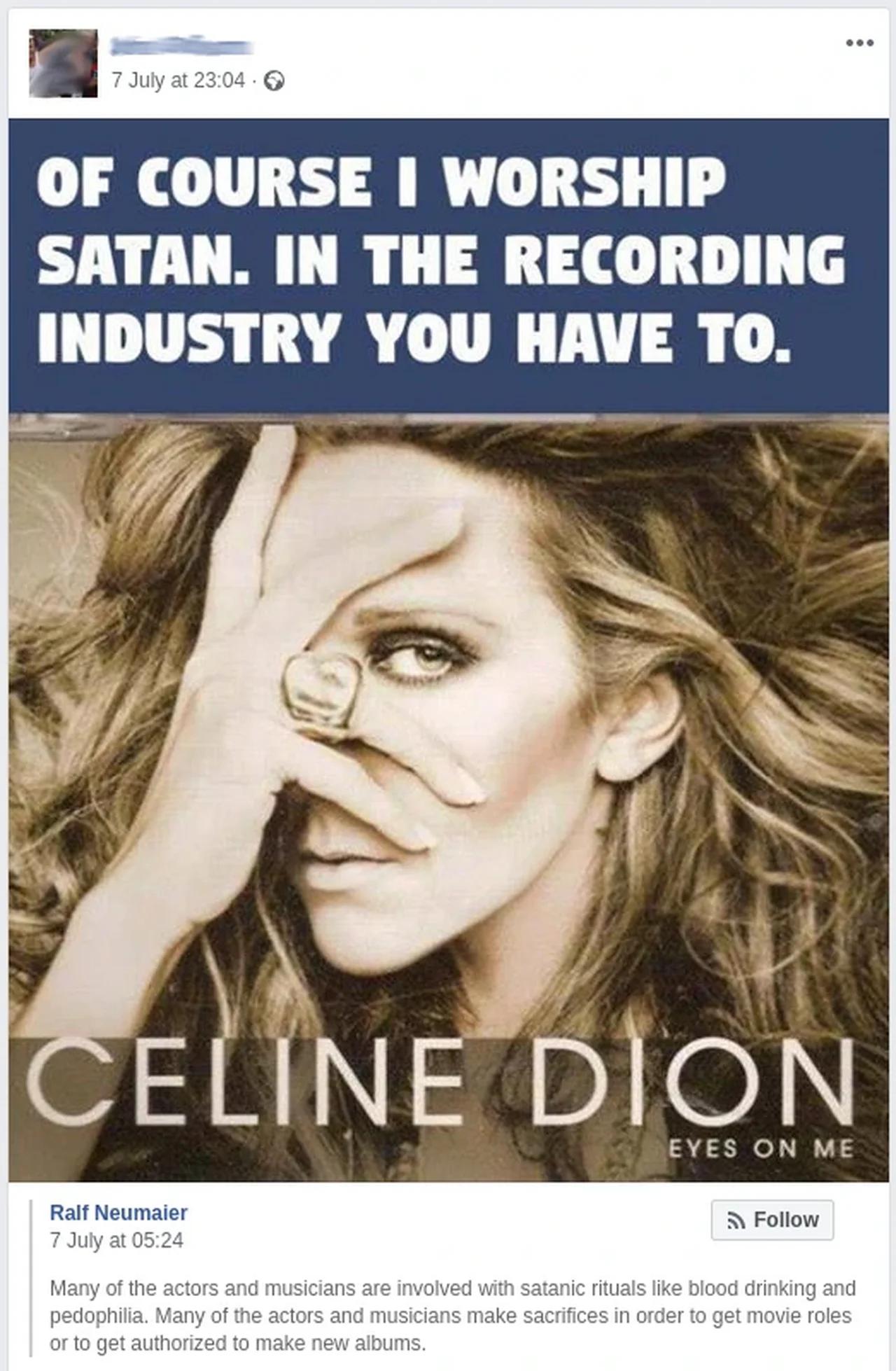 Céline Dion: Satanic Puppet
