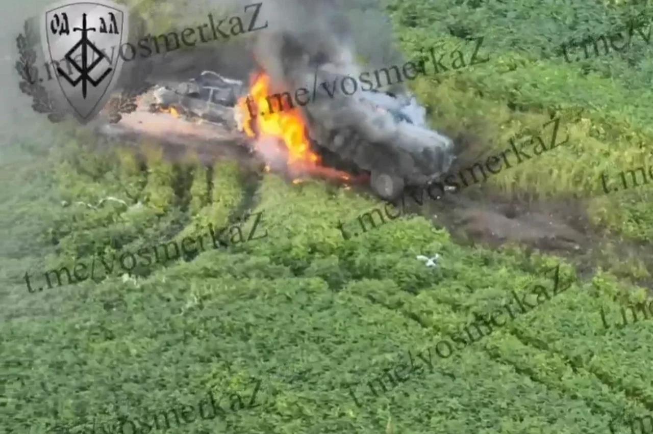 📽️-A 🇬🇧&🇫🇷, RF FPV strikes - dozens of MRAPs & pickup Trucks destroyed!