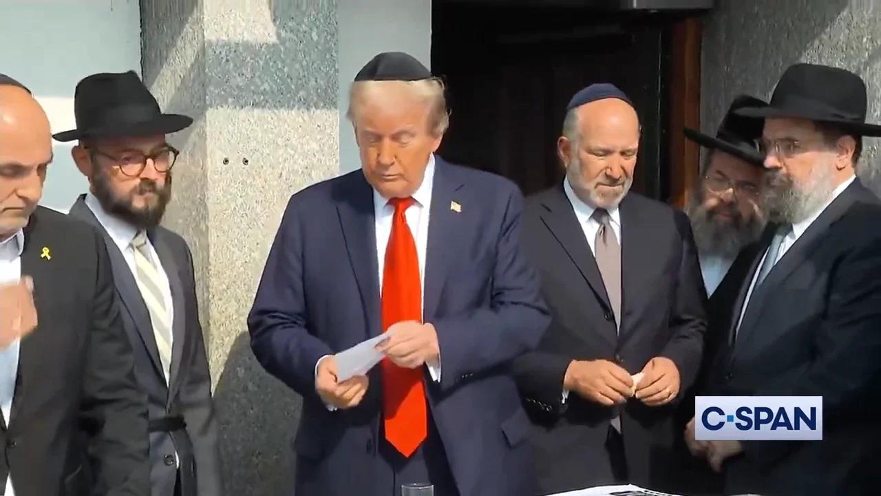 Trump attends an October 7th memorial event in New York