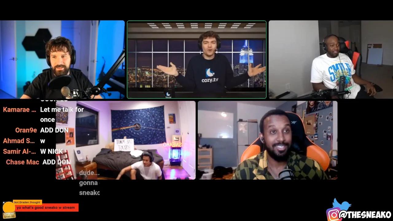 Nick Fuentes vs SNEAKO vs Destiny vs Black people