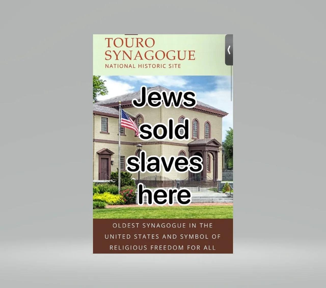 Masonic Lodges ,Sepahrdic Jews and the Slave Trade Cover Touro Synagogue