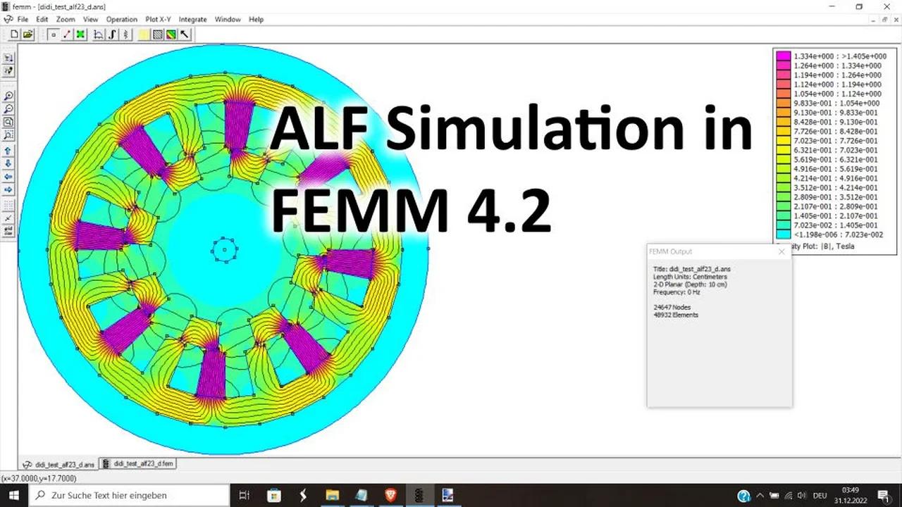 ALF Simulation in FEMM