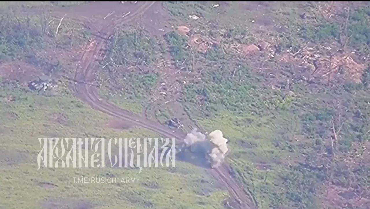 In the video, our unit destroys an enemy tank along with its crew. Zaporozhye direction, n.p ...