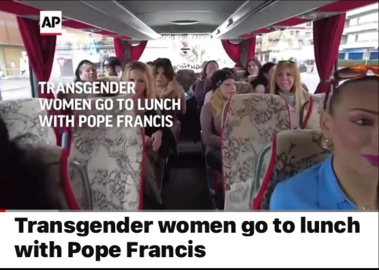 Transgender go to lunch with pope Francis
