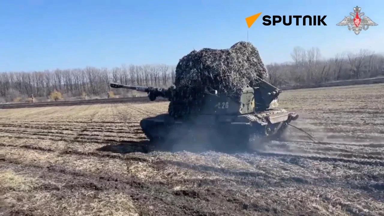 Combat work of the Russian self-propelled guns 2S-19 Msta-S in the ...