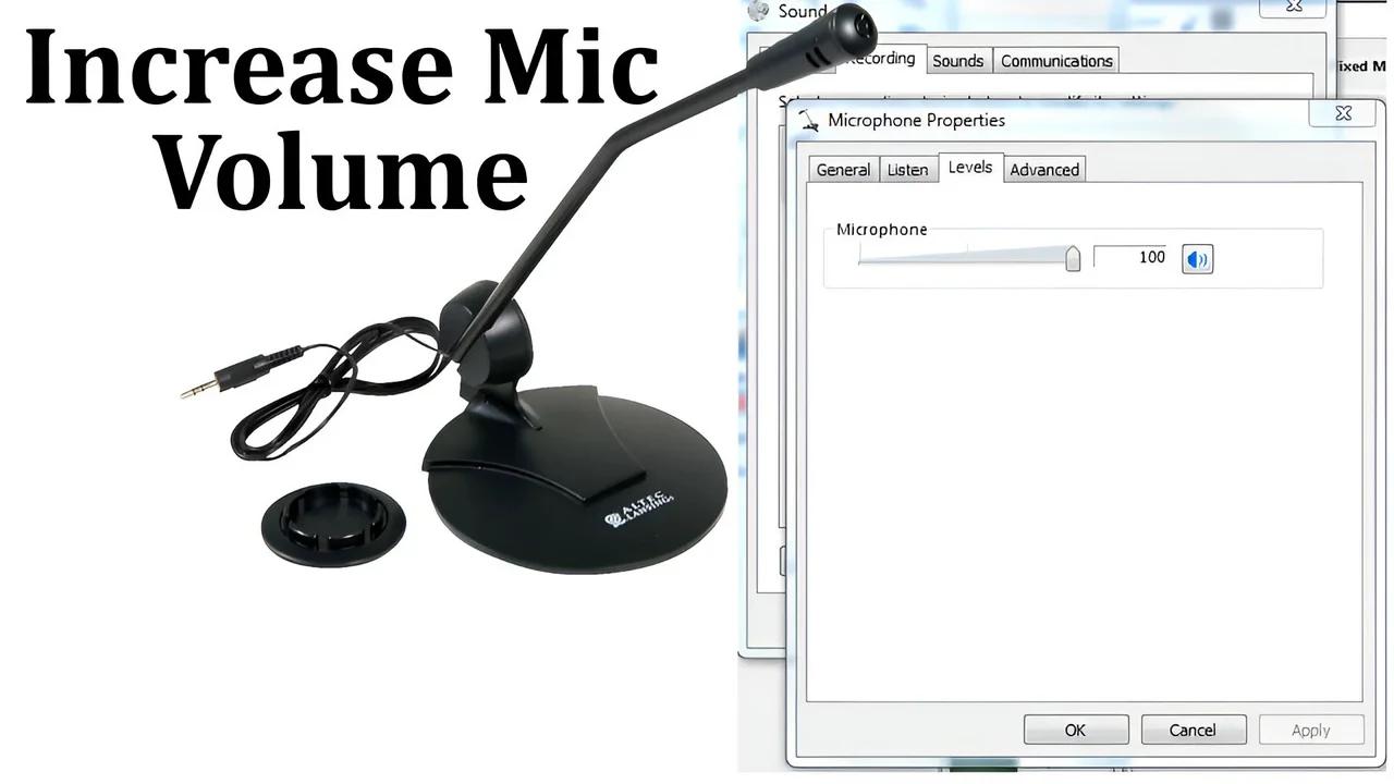 Change your Microphone Volume Settings with Windows 7, 10, 11