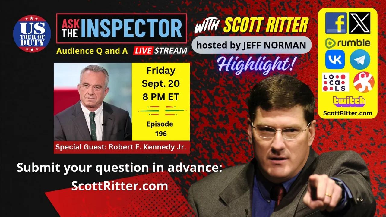 Why Scott Ritter Didn't Confront RFK Jr. About Israel