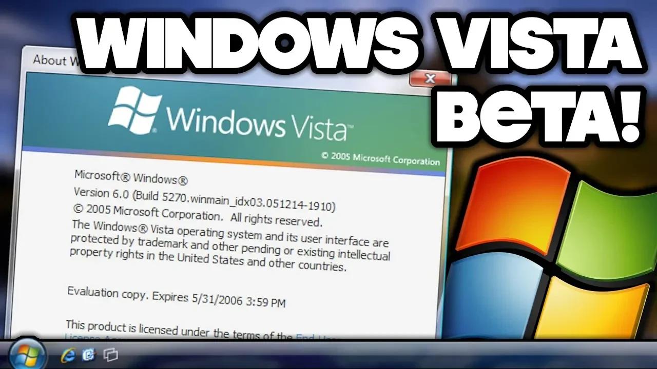 Windows Vista Build 5270 - Unreleased Vista! (+ Aero)