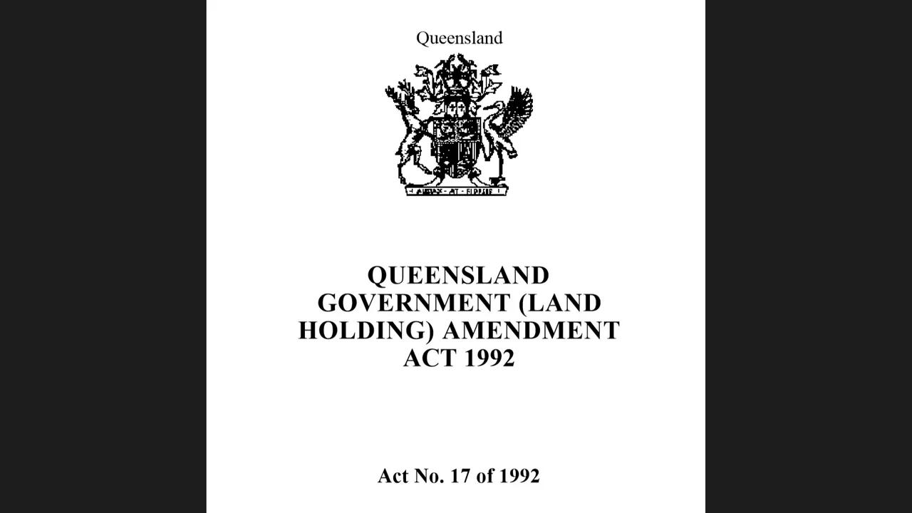 Queensland Government (Land Holding)Amend Act 1992 Act No.17 of 1992 ...