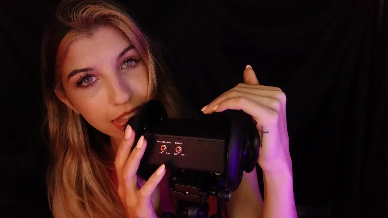 1 HOUR of Ear Licking, Tongue Fluttering & Ear Massage Combo ~ ASMR