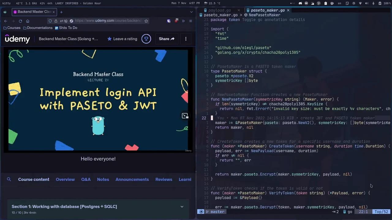 Backend Master Class Course Study | Implement Login User API that Returns PASETO or JWT Access ...