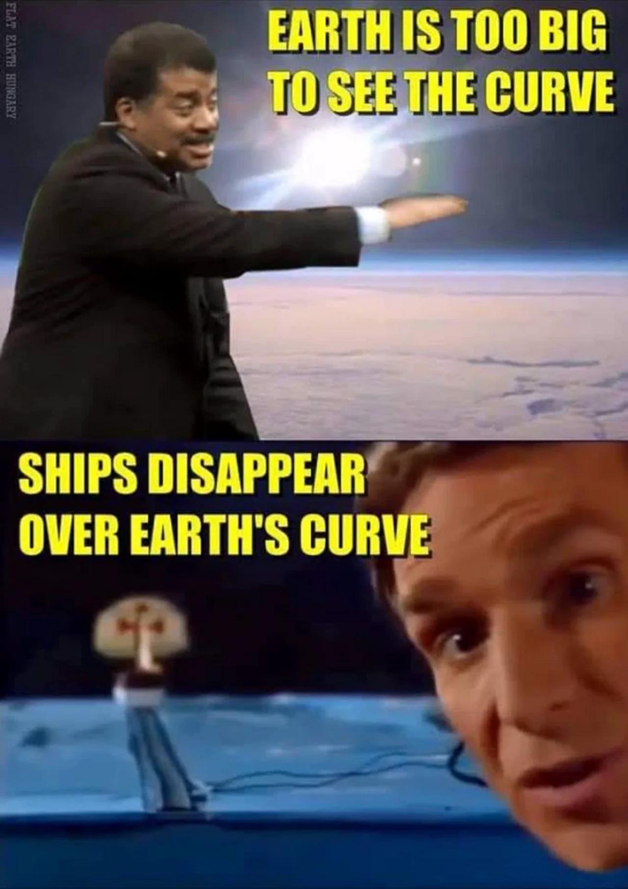 Flat Earth- Neil Degrasse Tyson Smashes Red Bull Jump Curvature!