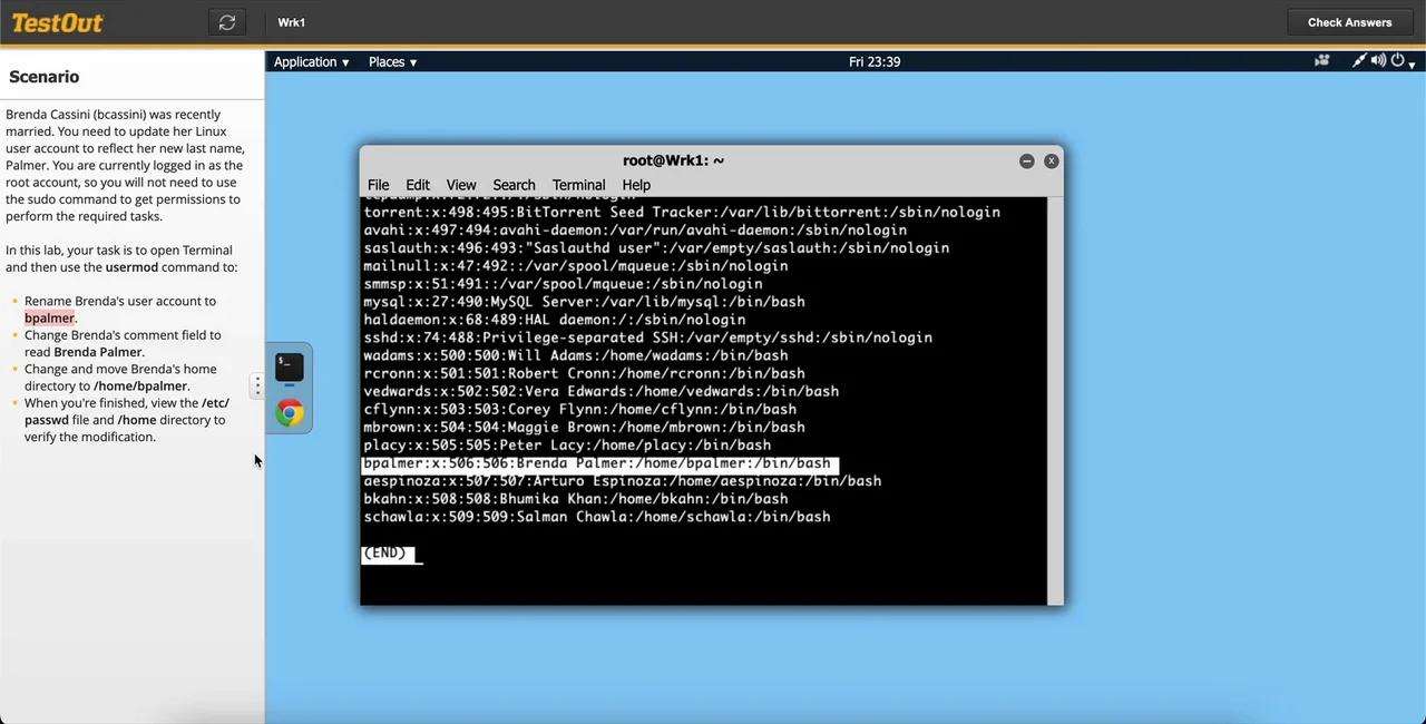 TestOut Security Pro Labs - 4.6.5 Rename a User Account