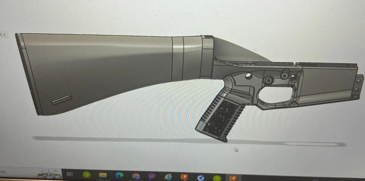 LR 308 lower and stock. For BCA side charge uppers.