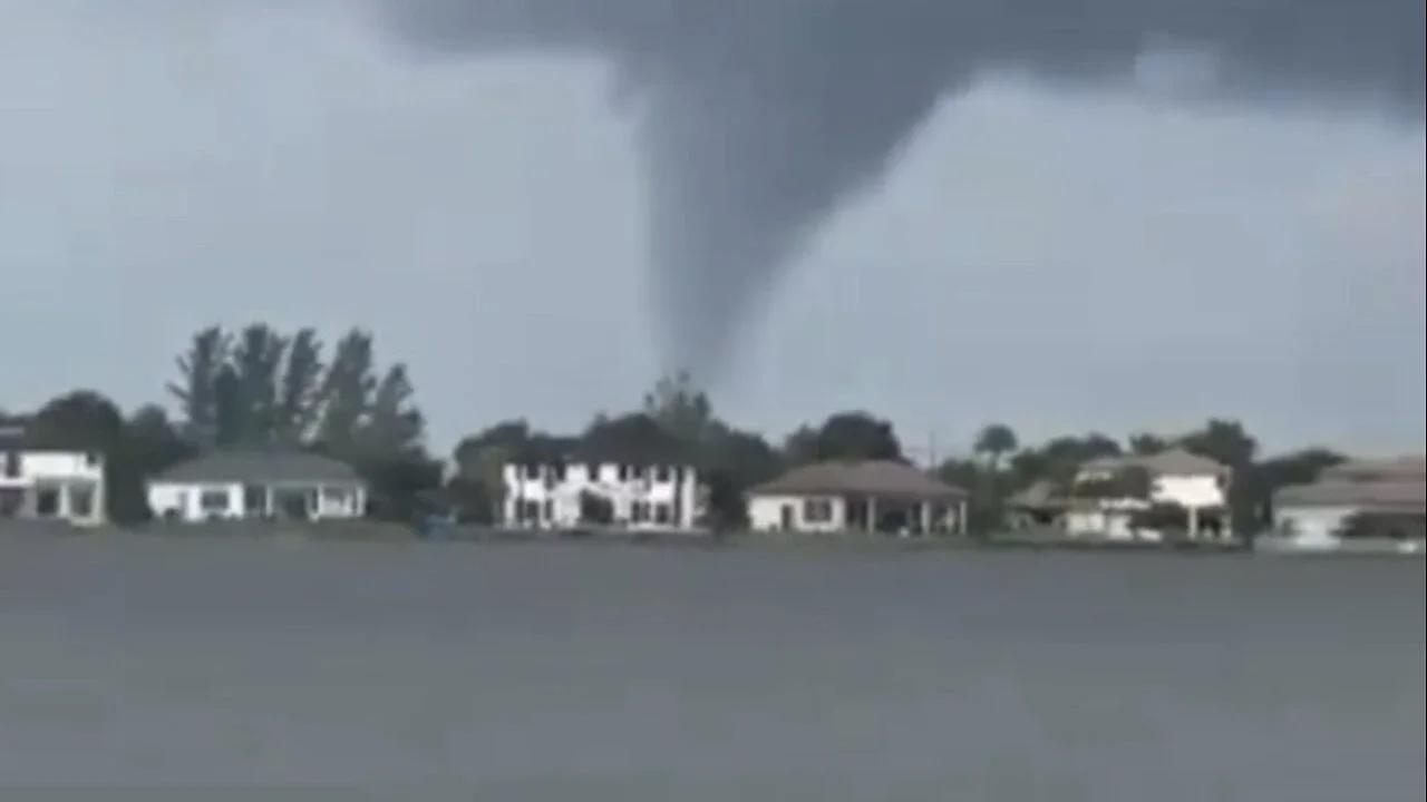 INSANE TORNADO FOOTAGE HURRICANE MILTON ⚠️