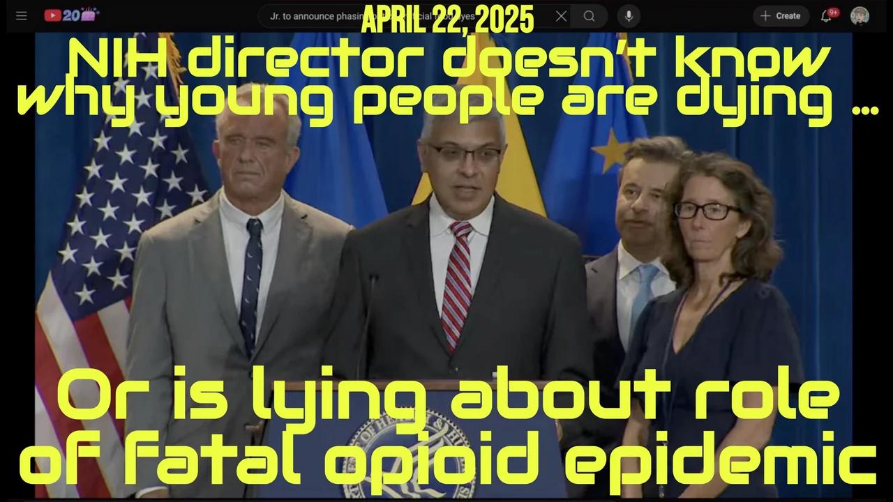 NIH Director Jay Bhattacharya doesnt know about opioid epidemic (bad ...