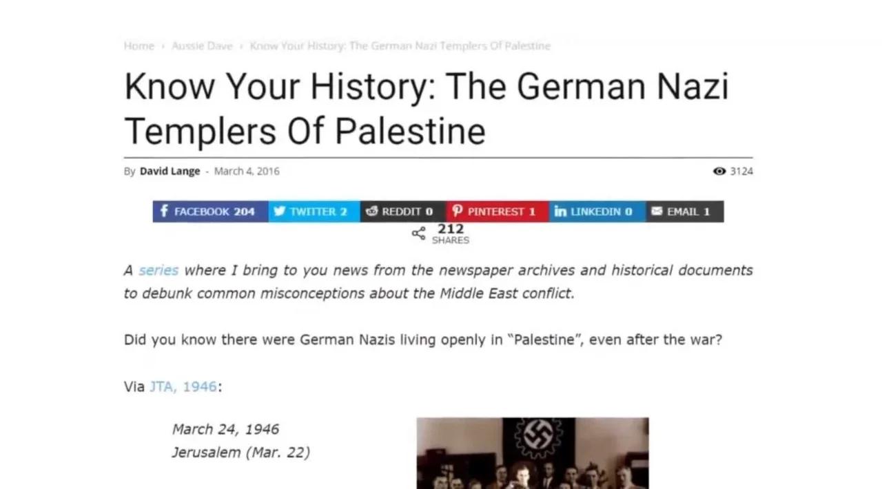 Zionist Nazi's, German Jews, Haavara Agreement, Templars, Palestine ...