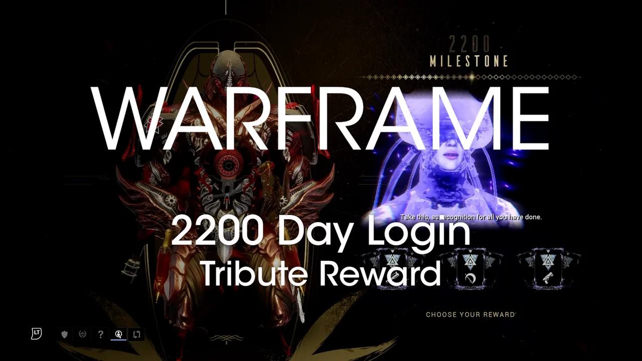 Warframe 2200 Day Login Tribute Reward