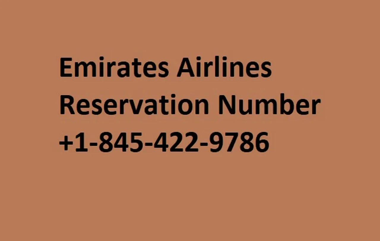 Emirates Airlines Booking Number 845*422*9786