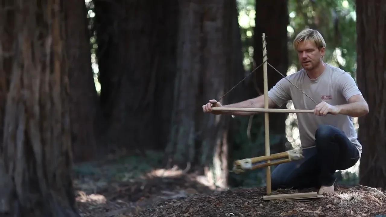 Pump-Drill Primitive Fire