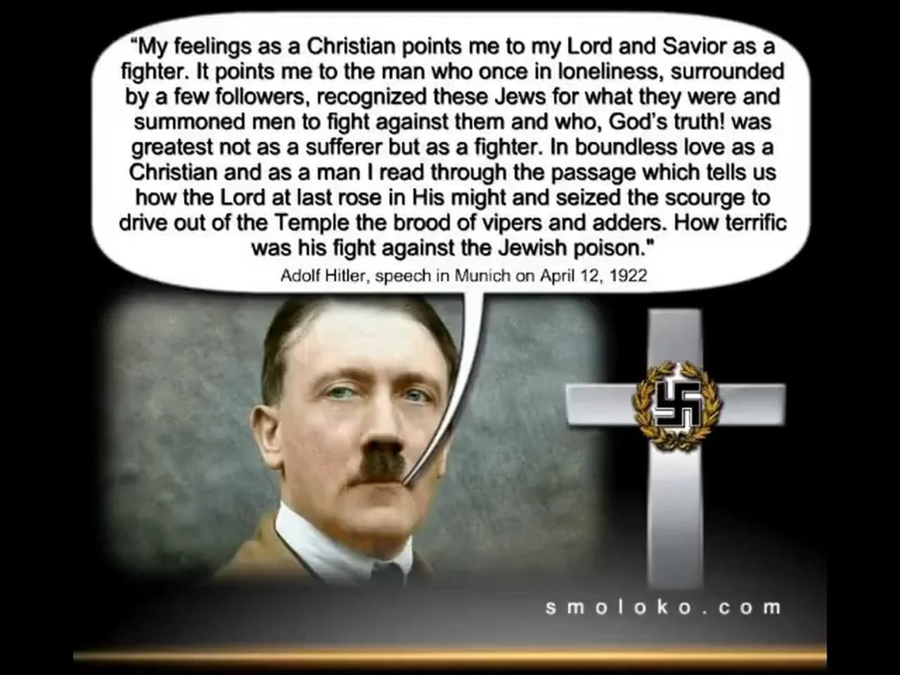 Adolf Hitler "We will defend christianity"