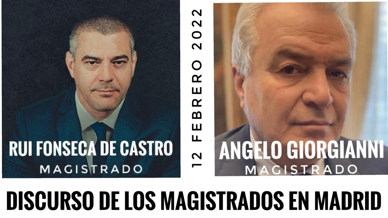 Discurso de los Magistrados Rui Fonseca Y Angelo Giorgianni en Madrid