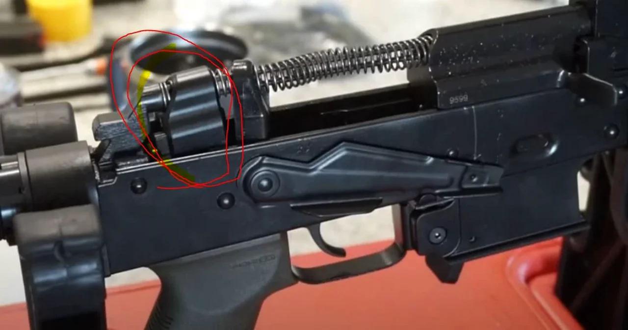 Palmetto state armory AK-V Bolt Carrier spacer for the guide rod in the ...