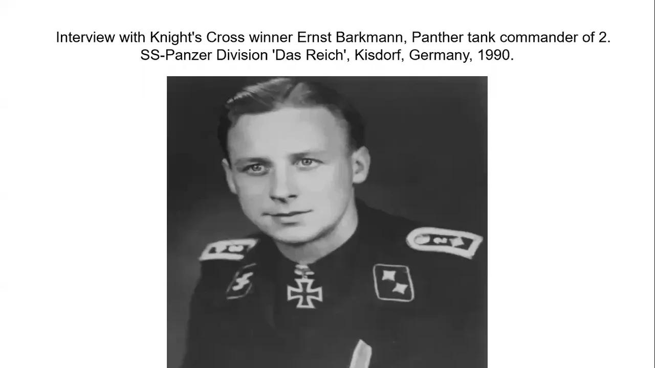 Interview with German WW2 2nd SS Division Das Reich veteran Ernst ...