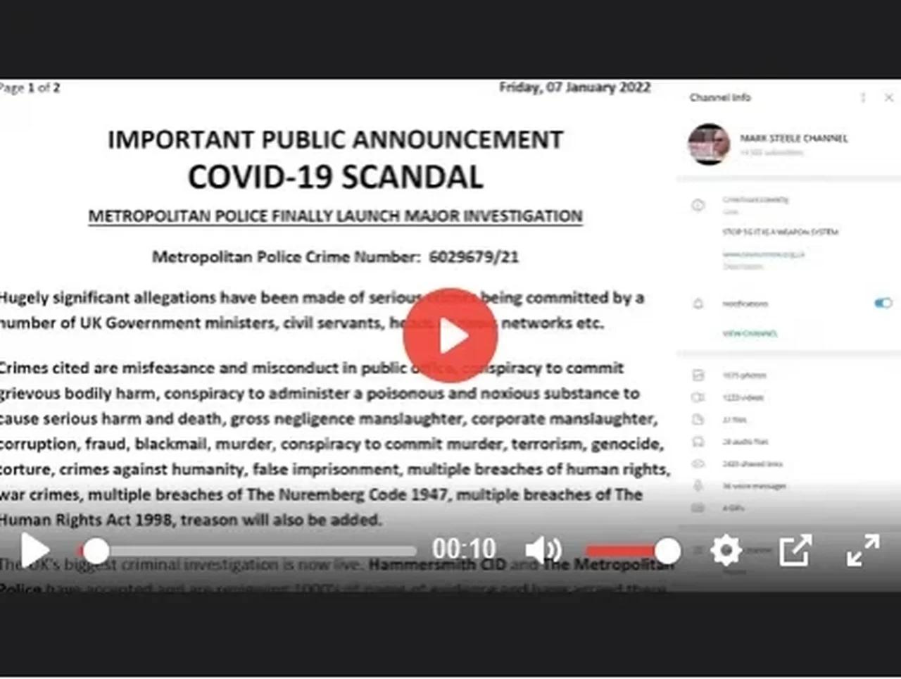 Update on Criminal Case from Mark Sexton, 16th January 2022