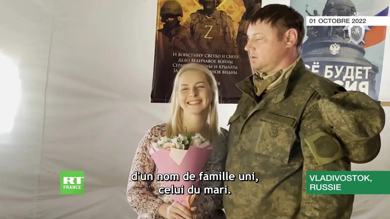 Vladivostok : l'administration militaire enregistre le mariage d'un homme mobilisé