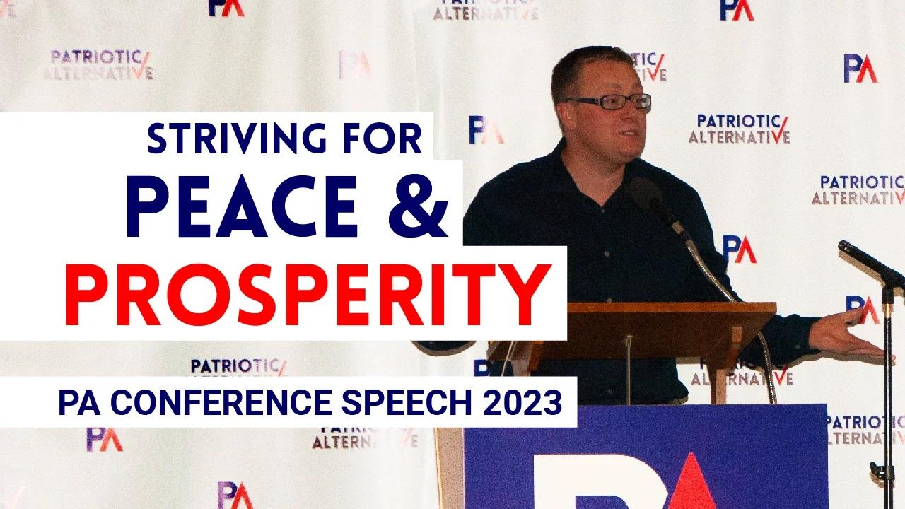 Striving for Peace & Prosperity - David Clews's PA Conference Speech 2023