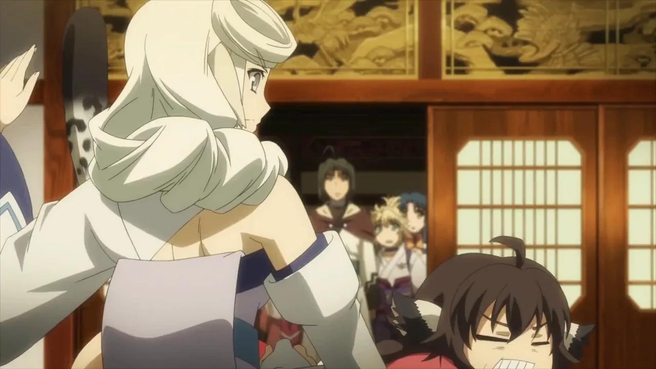 Spanking scene from Utawarerumono he false faces episode 7 english dub