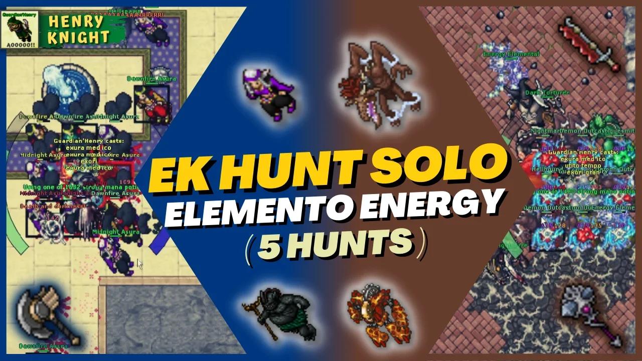 TIBIA: 5 LOCAIS PARA HUNT COM O ELEMENTO ENERGY (EK HUNT SOLO)