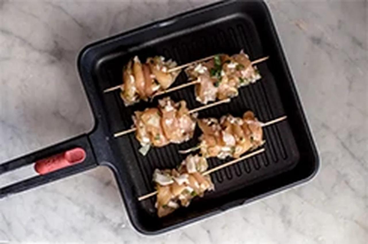 Pinchos de pollo con lemongrass y cilantro