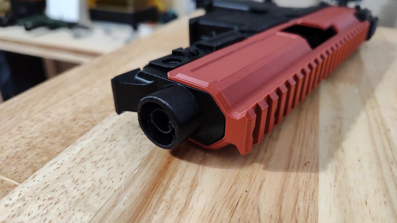 DB9-22 Sten Proto Barrel Trunnion 4.5" with Metal Thread Adapter option