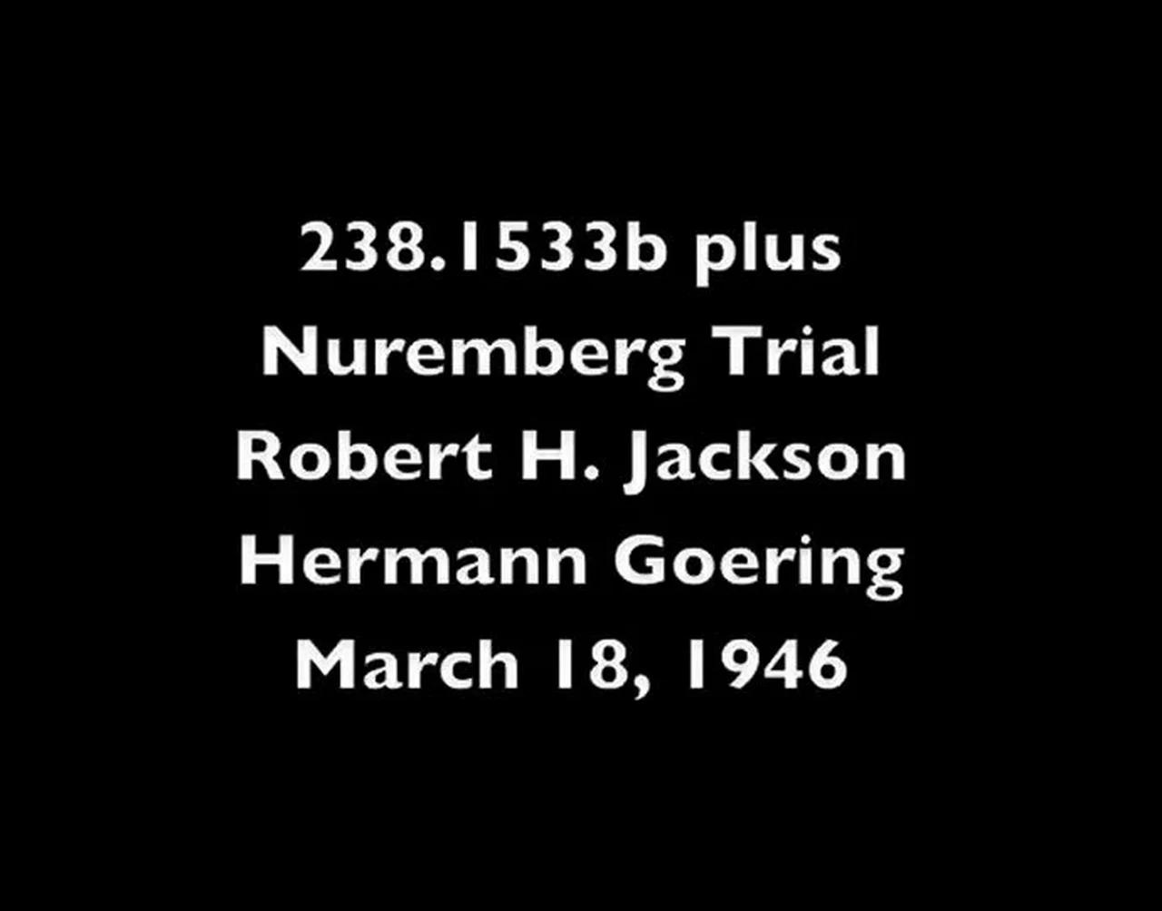 Nuremberg Day 84 (1946) Goering Cross by Robert H. Jackson (AM)