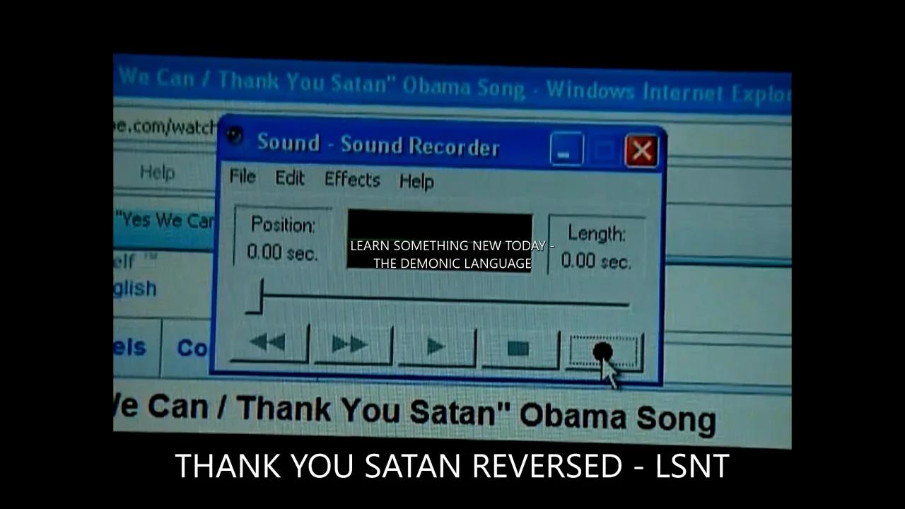 Barrack Obama: "Thank you satan"