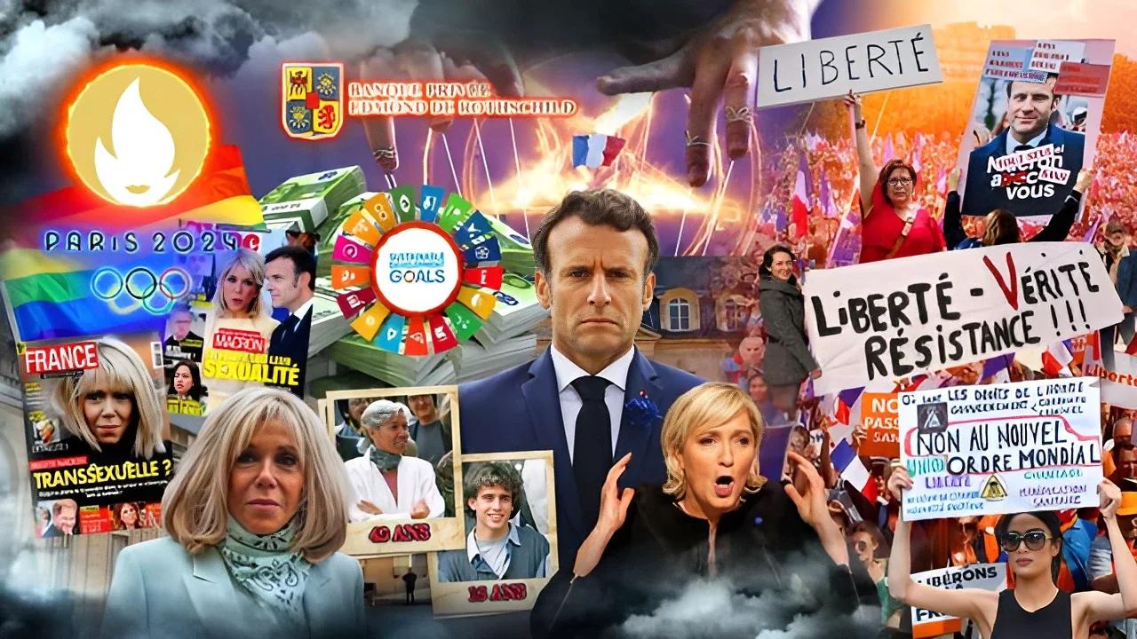 Macron psychopathe homosexuel, Rothschild, Jeux Olympiques, Brigitte ...