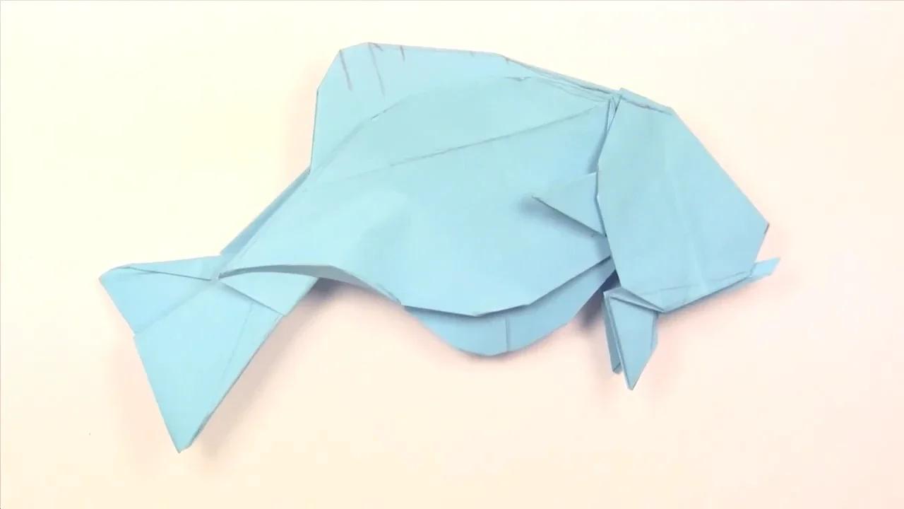 Origami FISH by Eric Joisel (part 2 of 2) - Yakomoga Origami tutorial