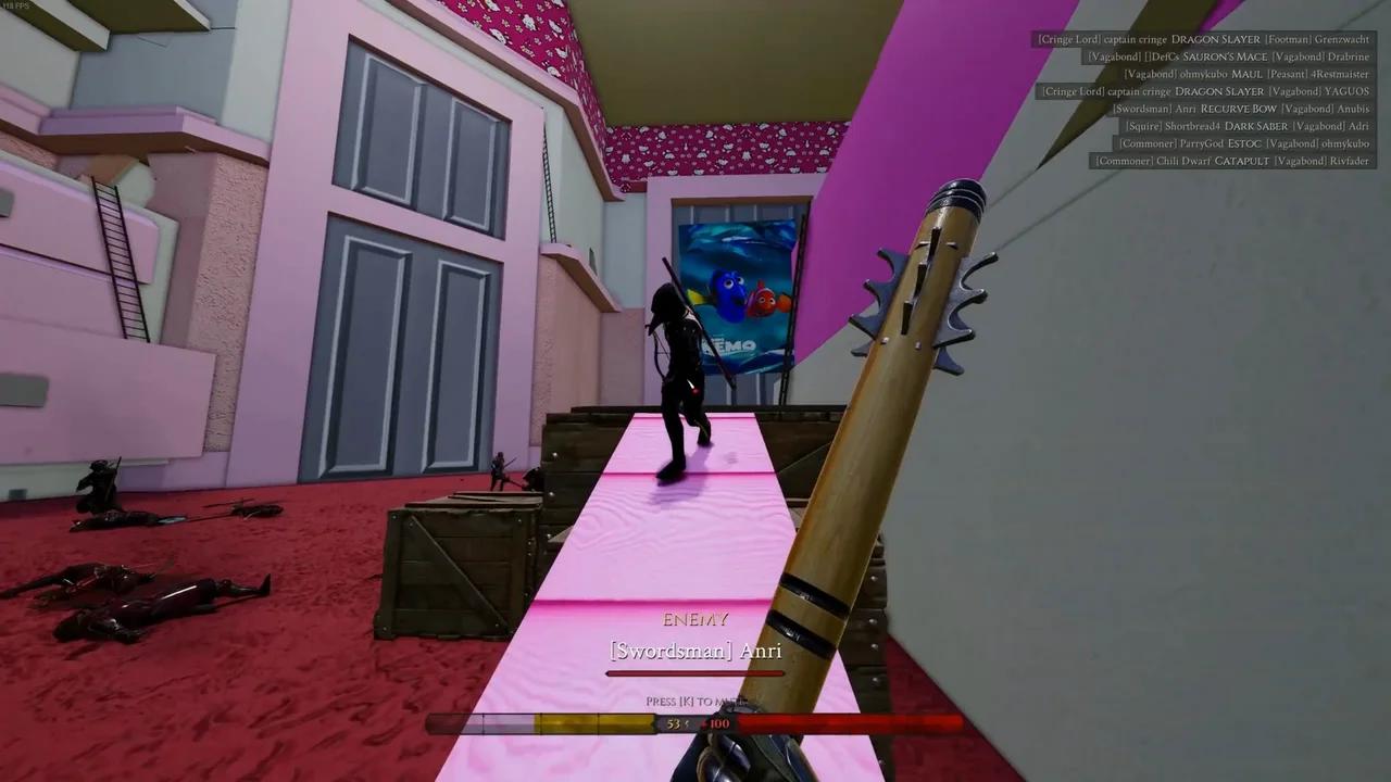 Oblivion Guard plays baseball on a GMod Map... or something