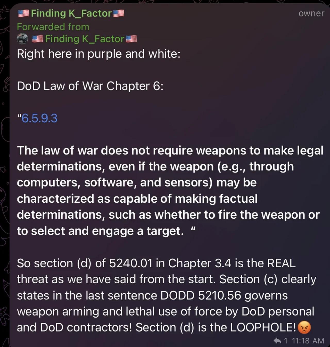 DOD Manual of War = network centric warfare